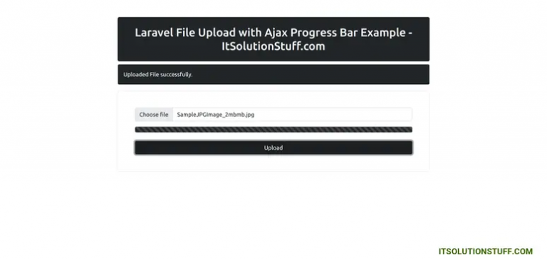Laravel 10 Ajax File Upload with Progress Bar Tutorial – Danatec